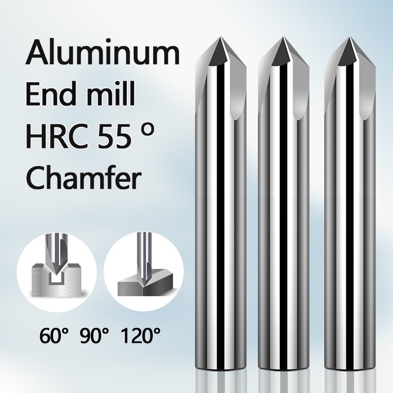 Chamfering Milling Cutter For Aluminum Edge And Corner Chamfering 60° Tungsten Steel Alloy End ...