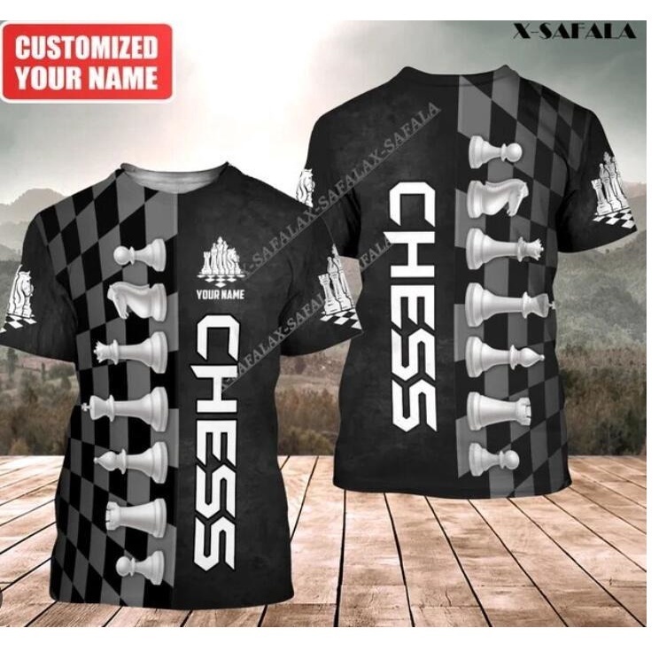 Personalized Name Chess 3D Full Color Shirt, Custom Name Chess 3D Shirt ...