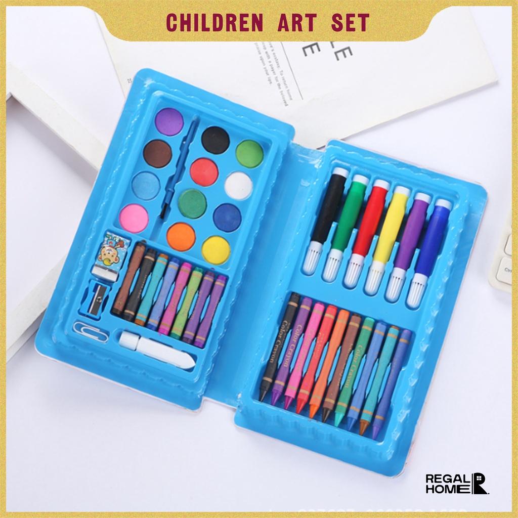 24/42/68pcs Children Coloring Set Crayon Pens Pastel Water Color ...