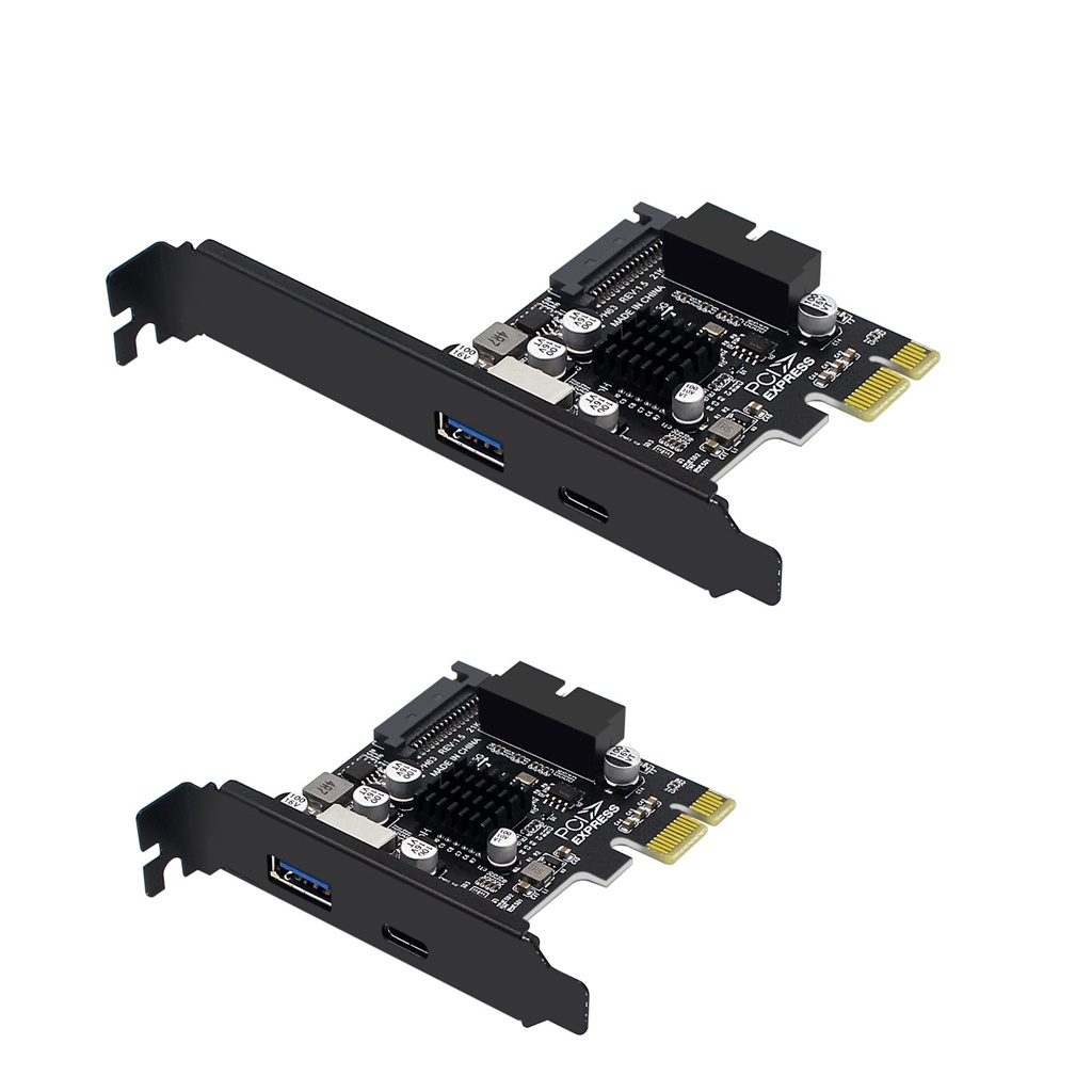 PCIE To USB3.0 Expansion Card Type-C 5Gbps Controller PCI-E Type E ...