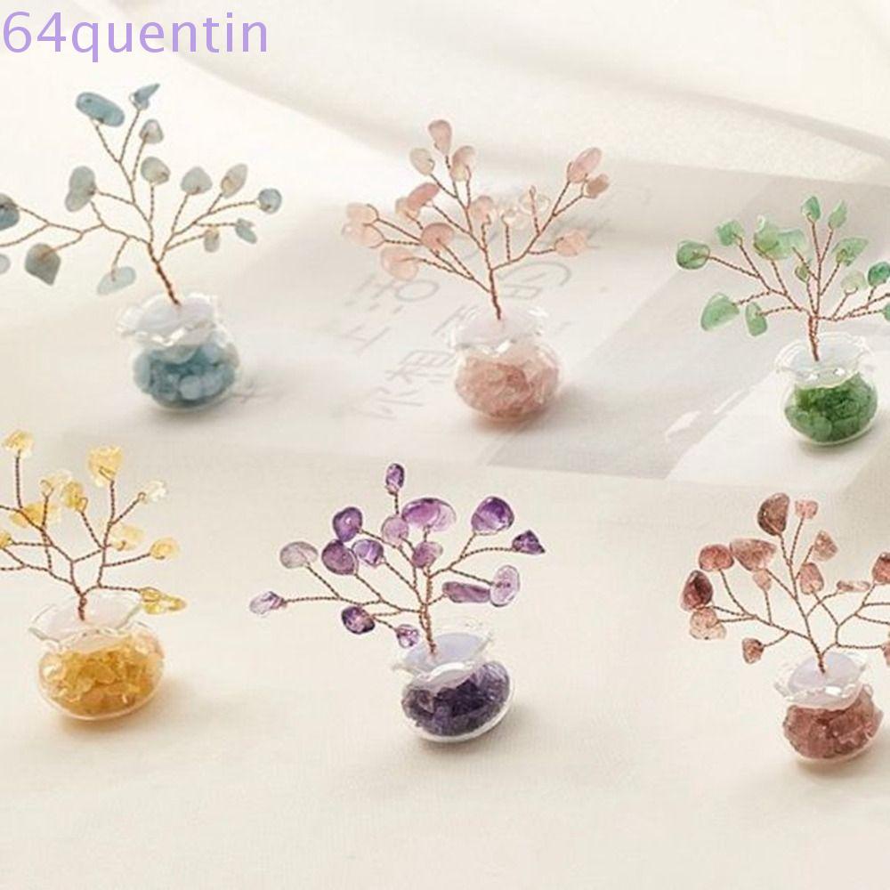 QUENTIN Vase Crystal Tree, Natural Handicrafts Crystal Wishing Tree ...