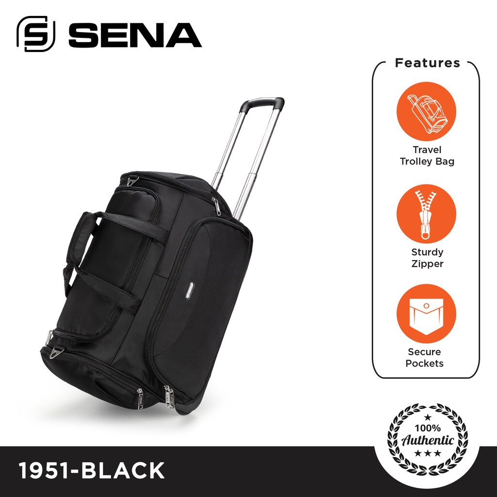 SENA-1951 Travel Trolley Bag Plain | Shopee Philippines