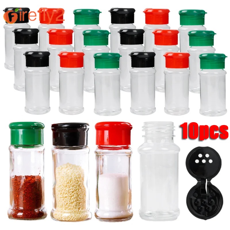 3/5/10pcs 100ML Jars for Spices / Plastic Barbecue Condiment Container ...