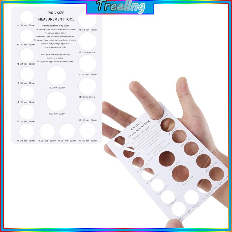 Treeling Set of 5 Ring Measuring Card Board European Screening Tool ...