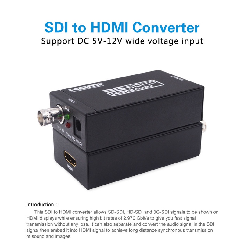 3G 1080P SDI to HDMI Adapter Converter for Monitor HDTV HD-SDI 3G-SDI ...