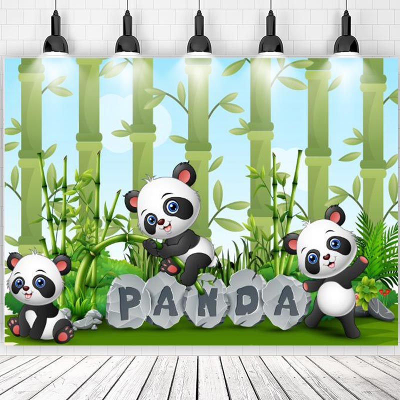 Panda Backdrop For Photography Baby Shower Kids Children Girl Boys ...