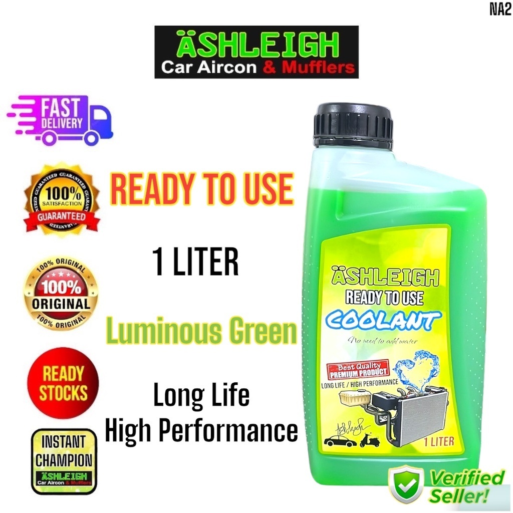 Radiator Coolant Ready To Use 1Liter Green Color Long Life Antifreeze ...