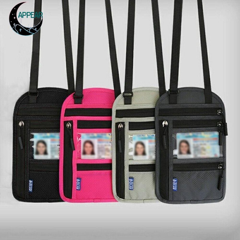 APPEAR RFID Blocking Passport Bag, Waterproof Nylon Halter Card Holder ...