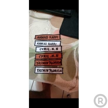 Embroidered school uniform names / uniform name tags Custom Embroidered ...