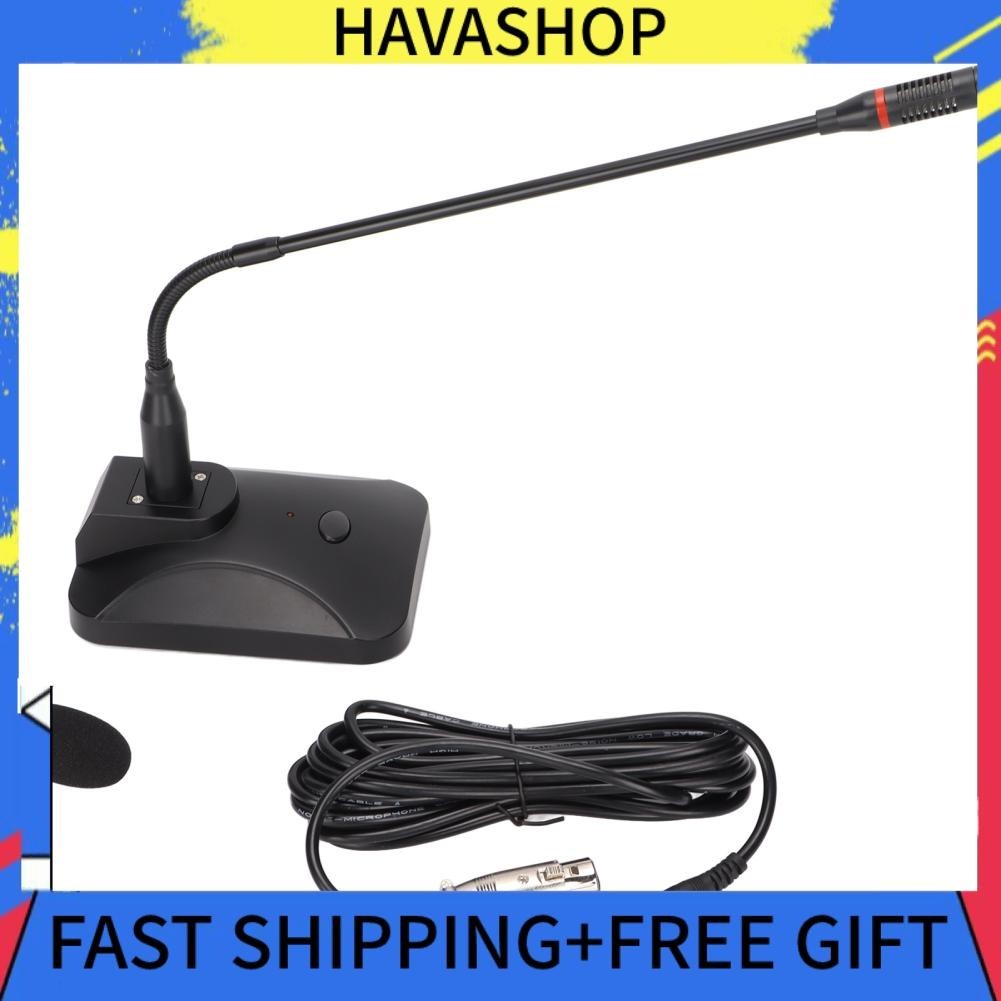 Havashop Gooseneck Microphone Adjustable Desk Wired Mic For Conference ...
