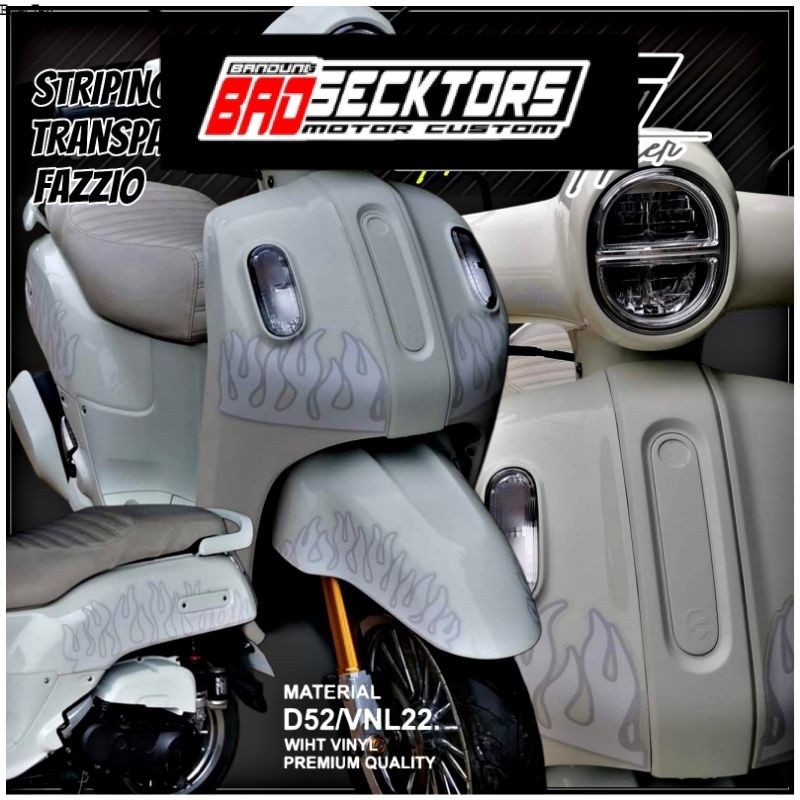 PUTIH Decal Sticker Striping Transparent Uv Variations Fazzio Justin ...