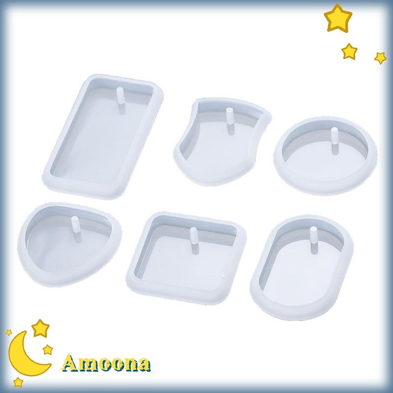 AMOONA UV Crystal Resin Perforated Silicone Mold Geometric Love Heart ...