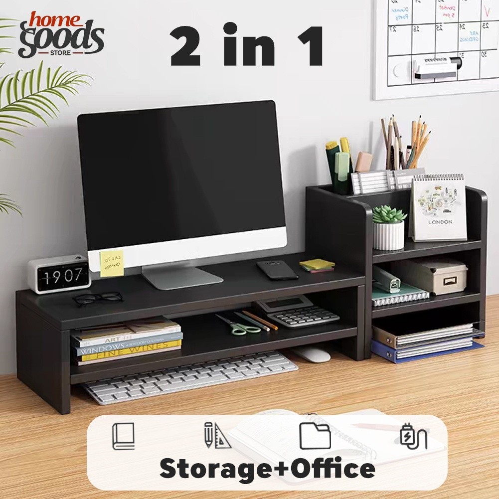 HGS Computer Screen Increased Shelf Monitor Stand Computer Rack Desktop ...