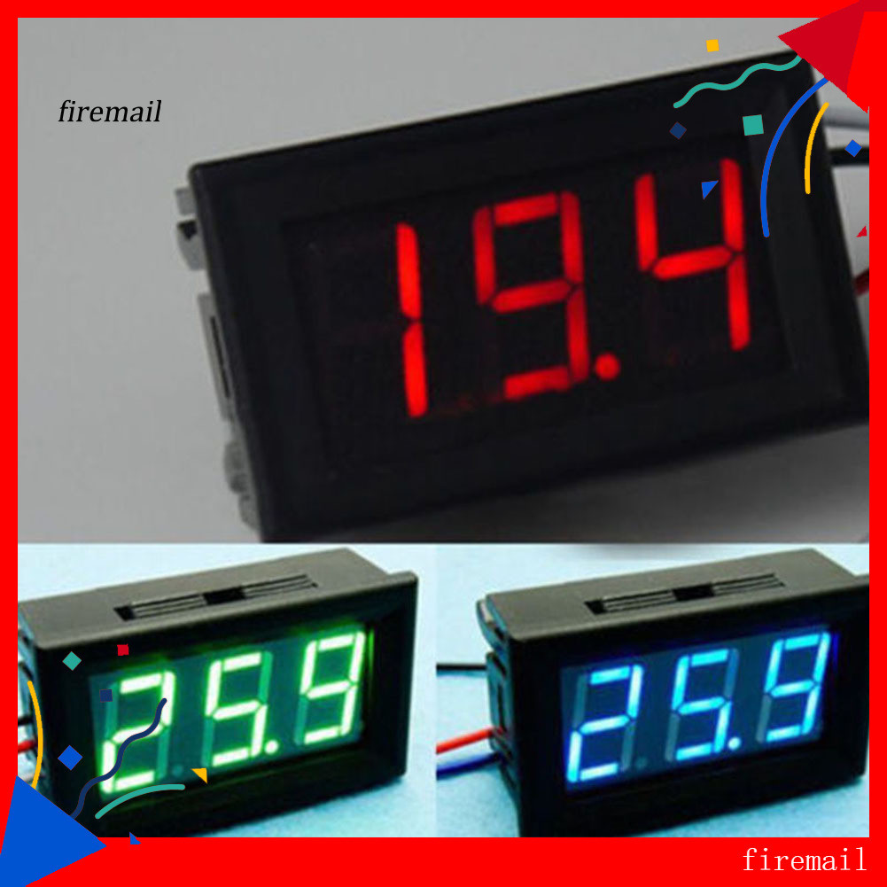 firemail Mini DC 0-30V 3-Digital LED Display Mini Voltmeter Tester ...