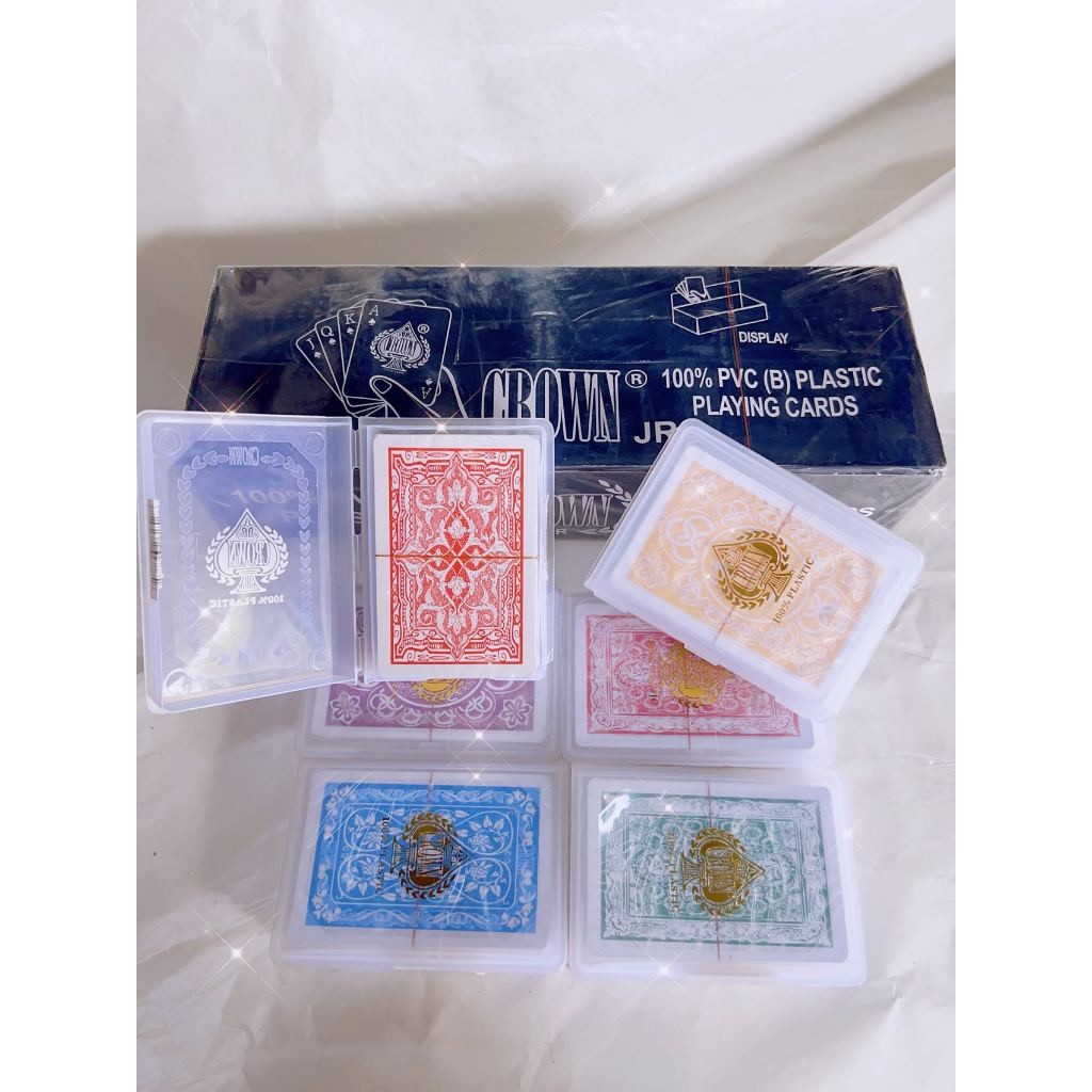 Playing cards Baraha Crown Jr Playing Poker Cards 12pcs/box | Shopee ...