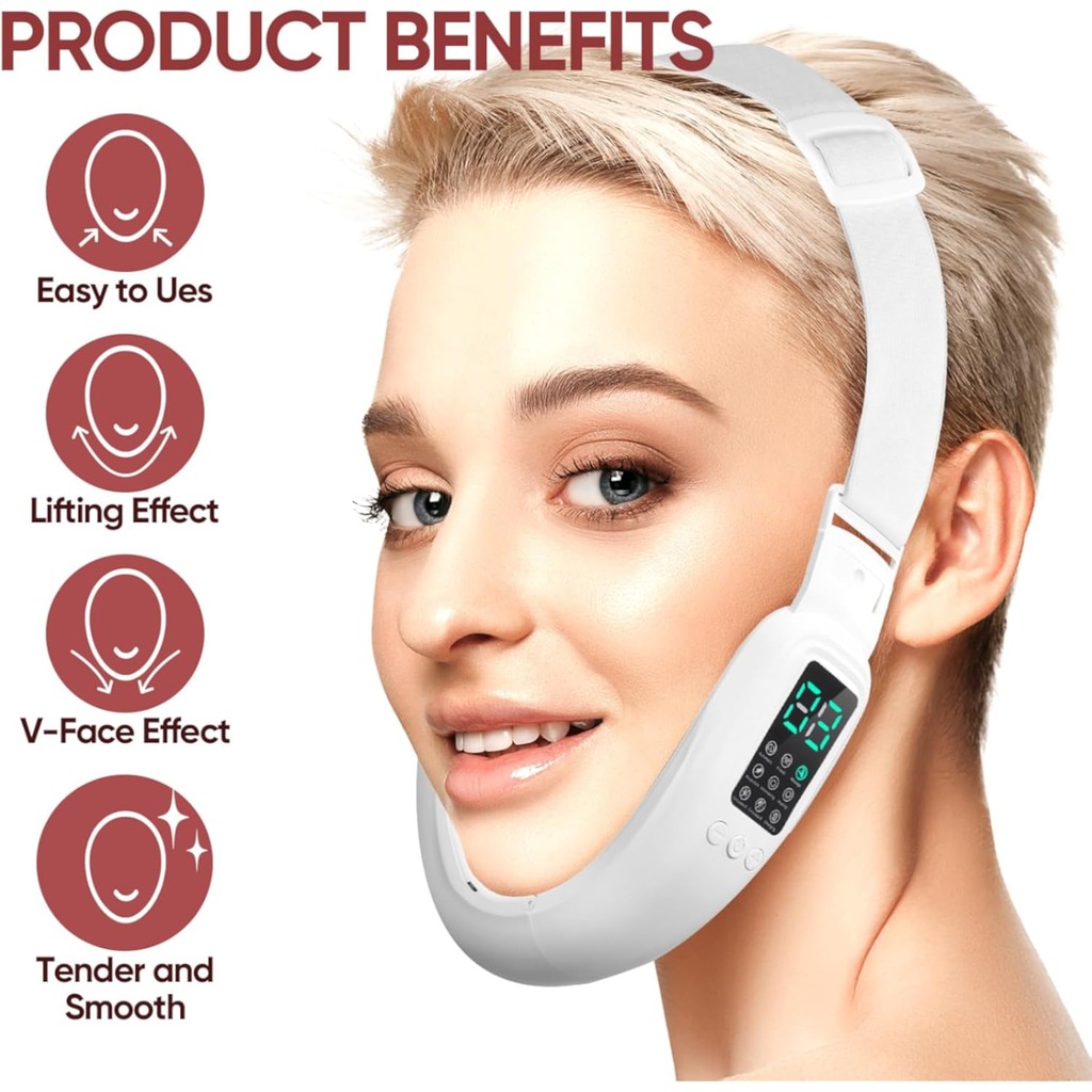 Electric Double Chin Device with 8 Modes and 15 Adjustable Intensity ...