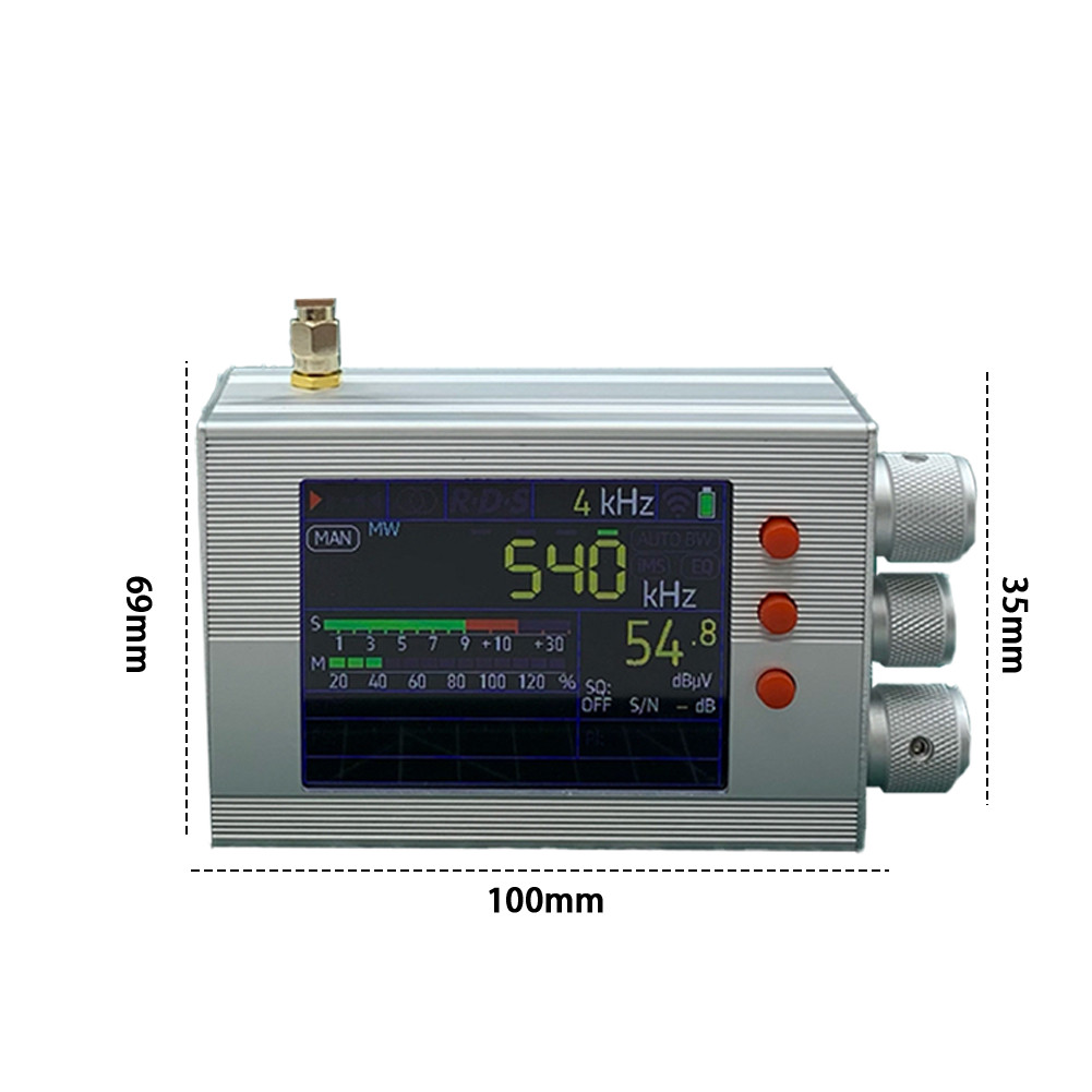 TEF6686 All Band Radio Receiver 3.2inch LCD Portable Radio for LW/MW/SW ...