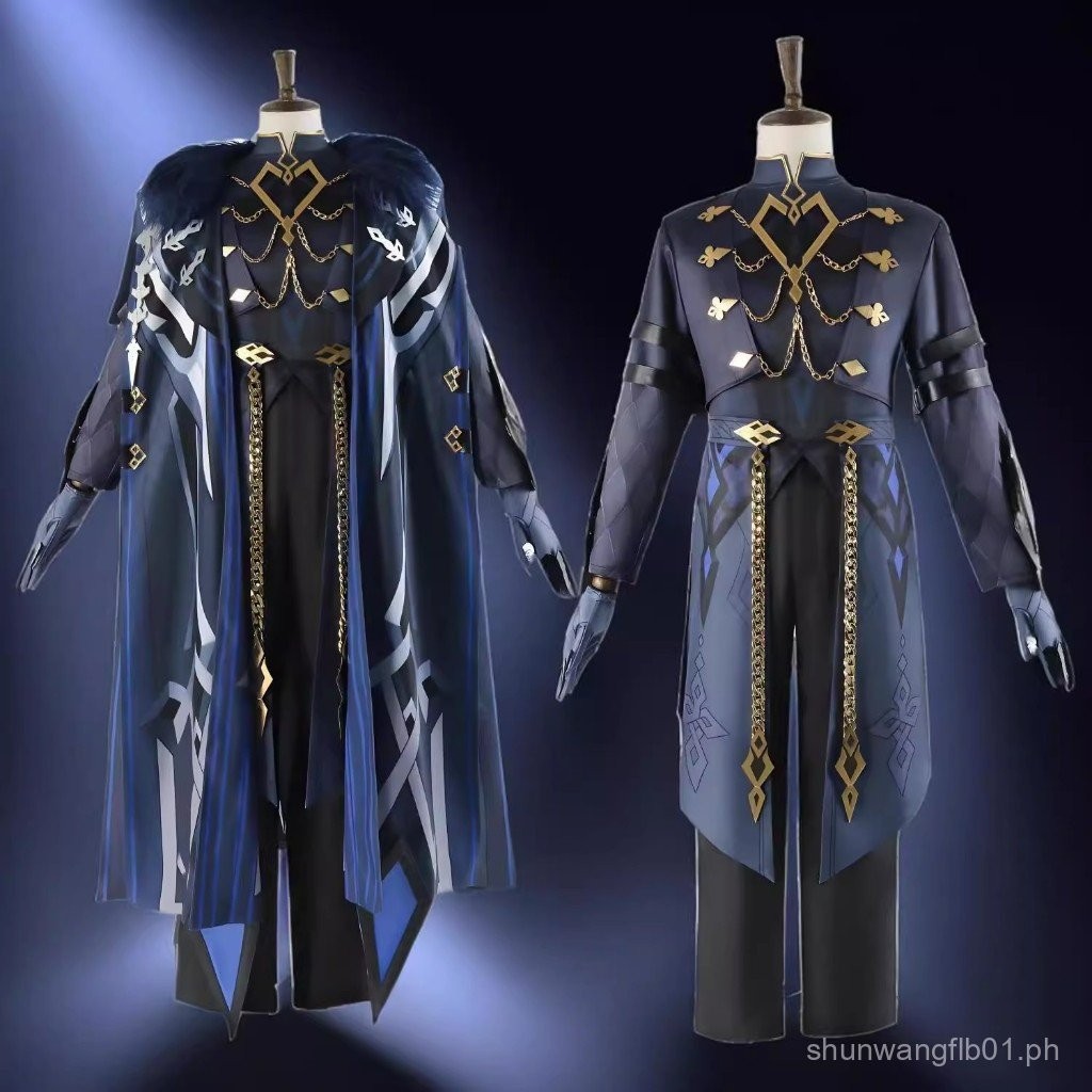 Genshin Impact II Capitano Cos Costume Fatui The Captain Full Set Game ...