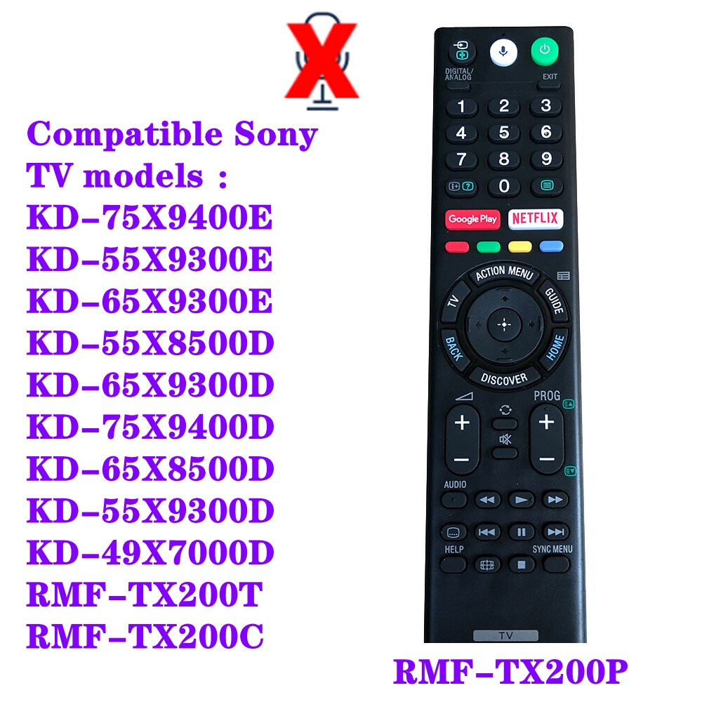 TV remote control for Sony TV rmt-tz300a rmf-tx200p rmf-tx200e rmf ...
