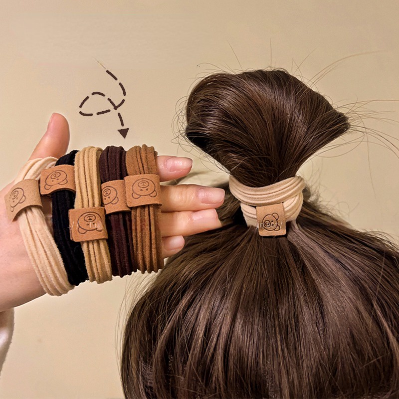 5Pcs High Elastic Head Hair Ring Rubber Band Head Rope Hair Rope ...