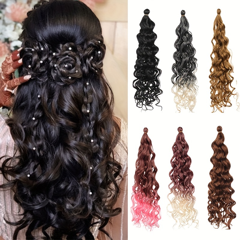 20Inch Synthetic Hawaiian Curly Crochet Wig Heat-resistant Long ...