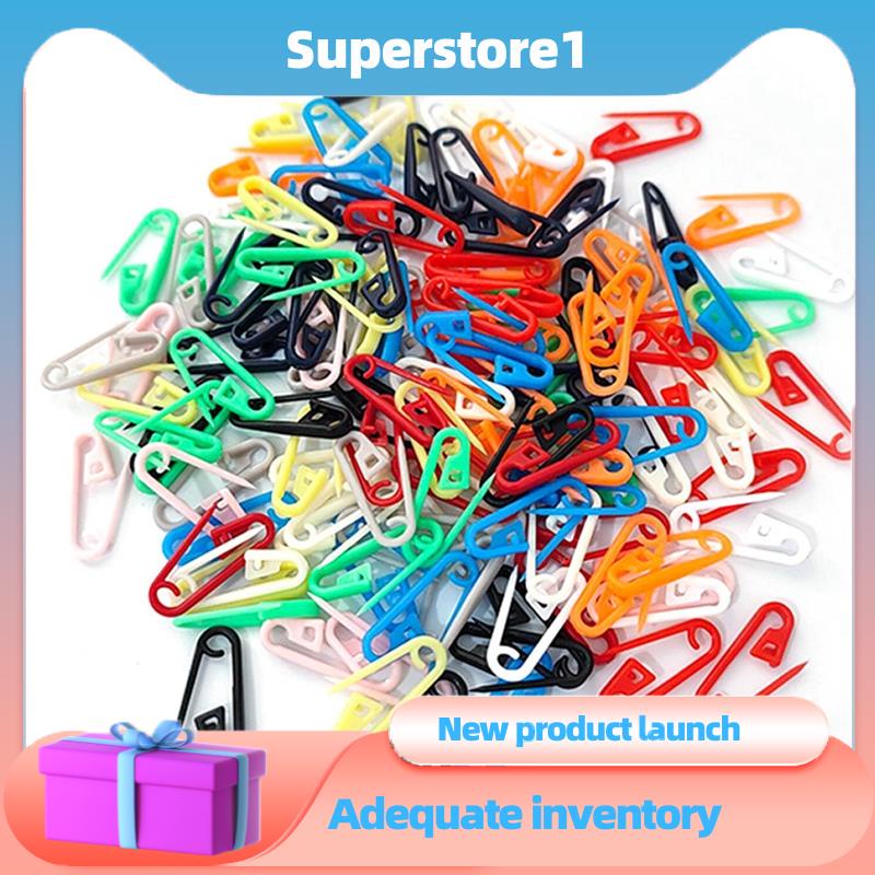 superstore1 200PCS Color Plastic Safety Pin 2.3 cm Black and White Rose ...
