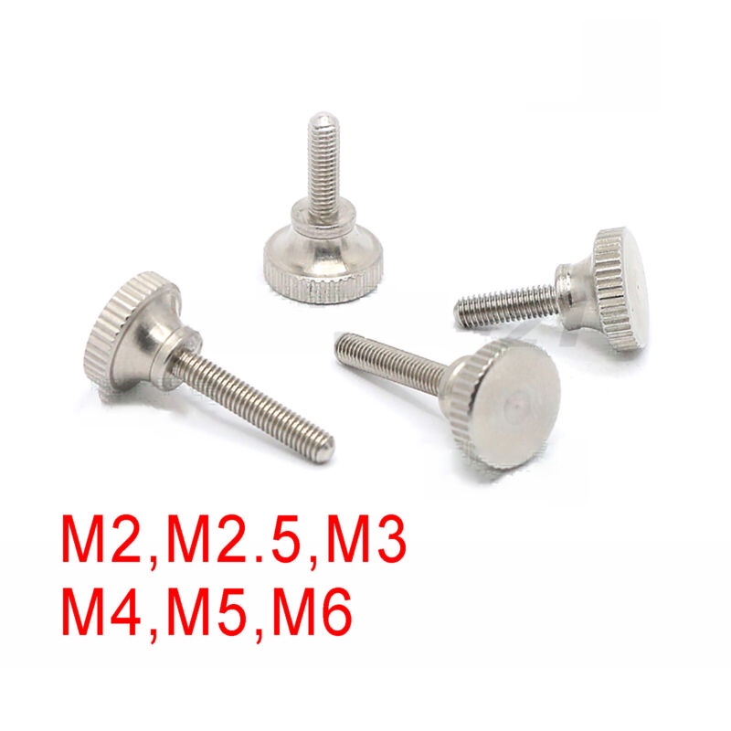 50/25/10/5pcs M2 M2.5 M3 M4 M5 Knurl High Step knurled screws screw Head Hand Tighten Thumb ...