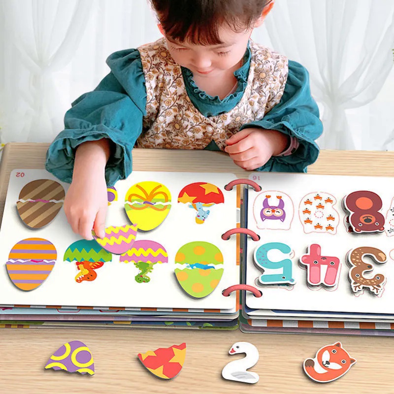 Montessori Baby Busy book my first Quiet Book Paste Early Learning ...