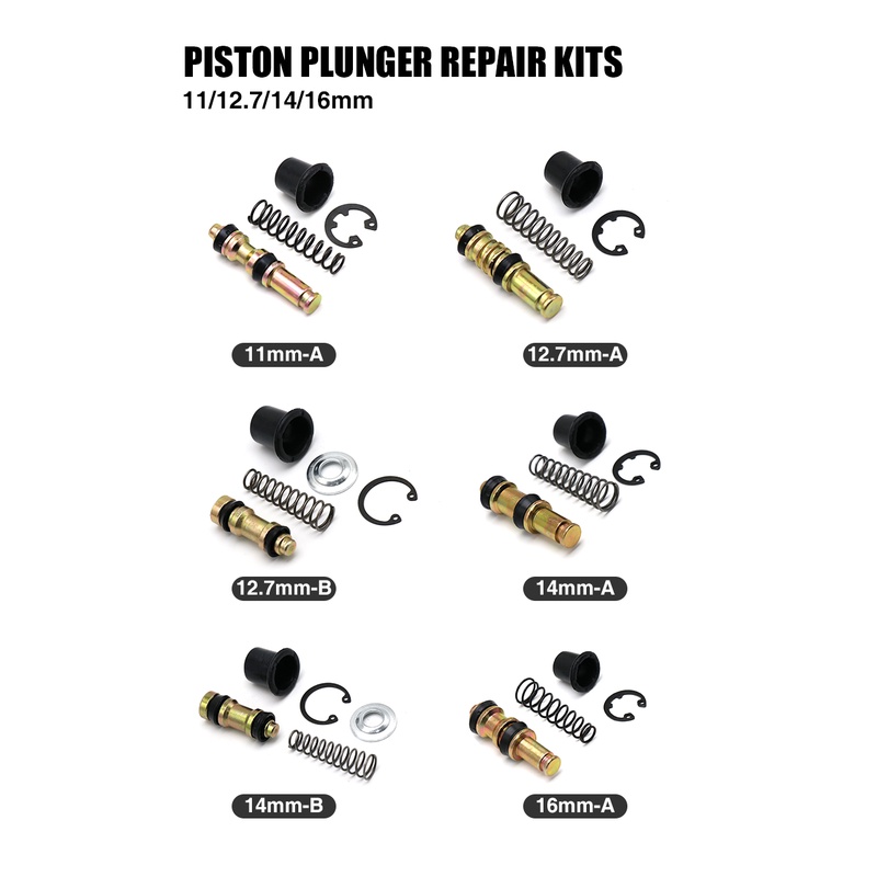 Motorcycle Hydraulic Clutch Brake Piston Plunger Repair Kits 11mm 12 ...