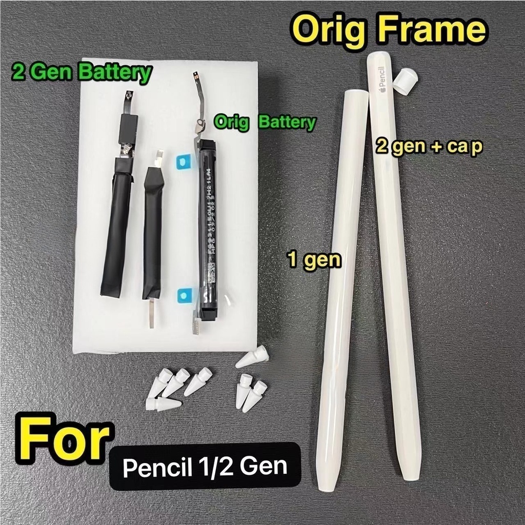 For Apple Pencil Barrel 1 Pencil Battery Charger 2 Pencil Replacement ...