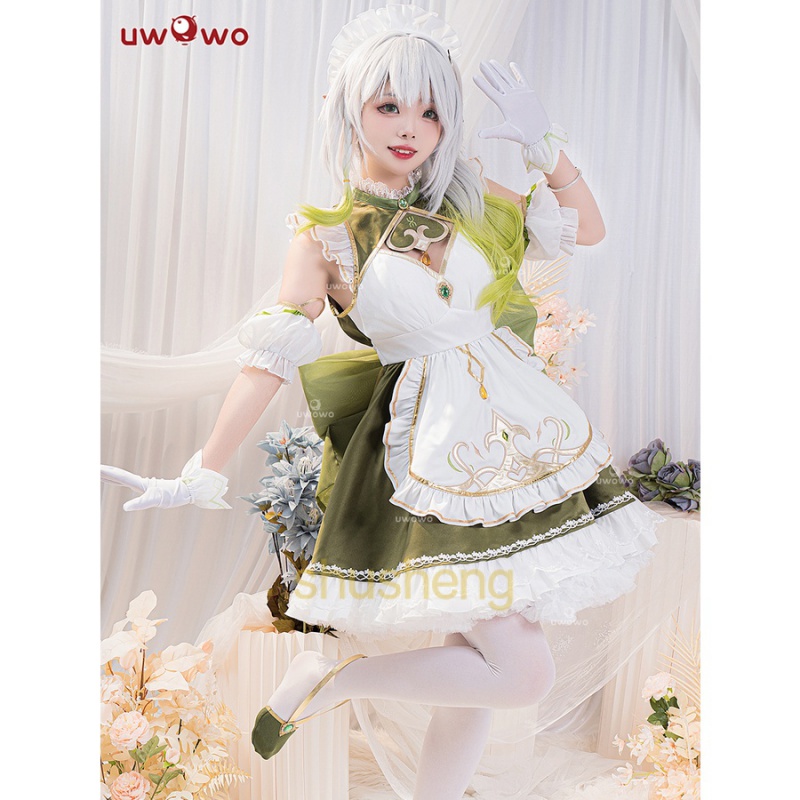 Uwowo Genshin Impact cos Nahida cosplay Maid costume set | Shopee ...