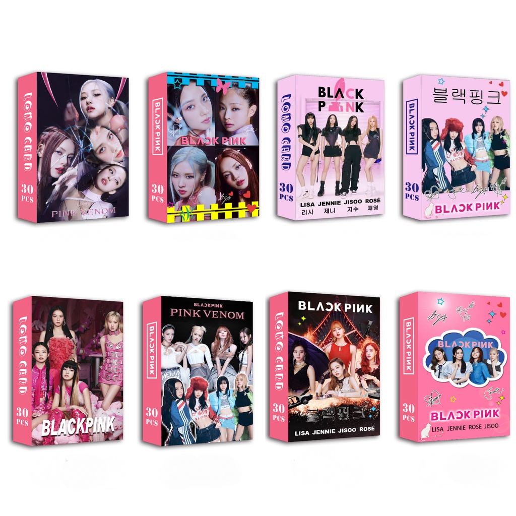 30pcs/box BP Album PINK VENOM Lomo Card BPTG PINK Photocards Jennie ...