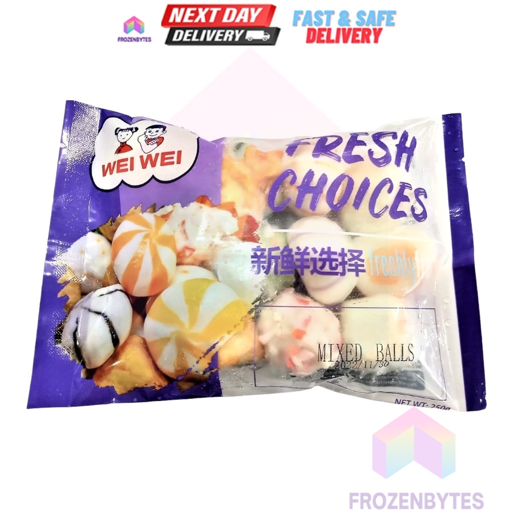 Frozenbyte Wei Wei Mixed Balls 250g HOT POT SHABU SHABU BALLS | Shopee ...