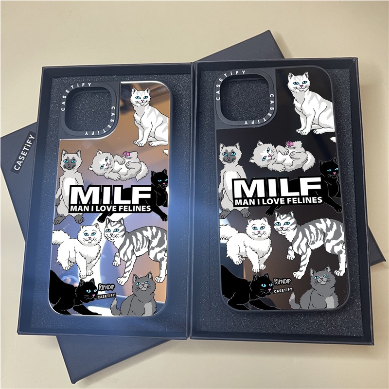 CASECASE X RIPNDIP MILF Magnetic suction Black&Sliver Mirror Casing ...