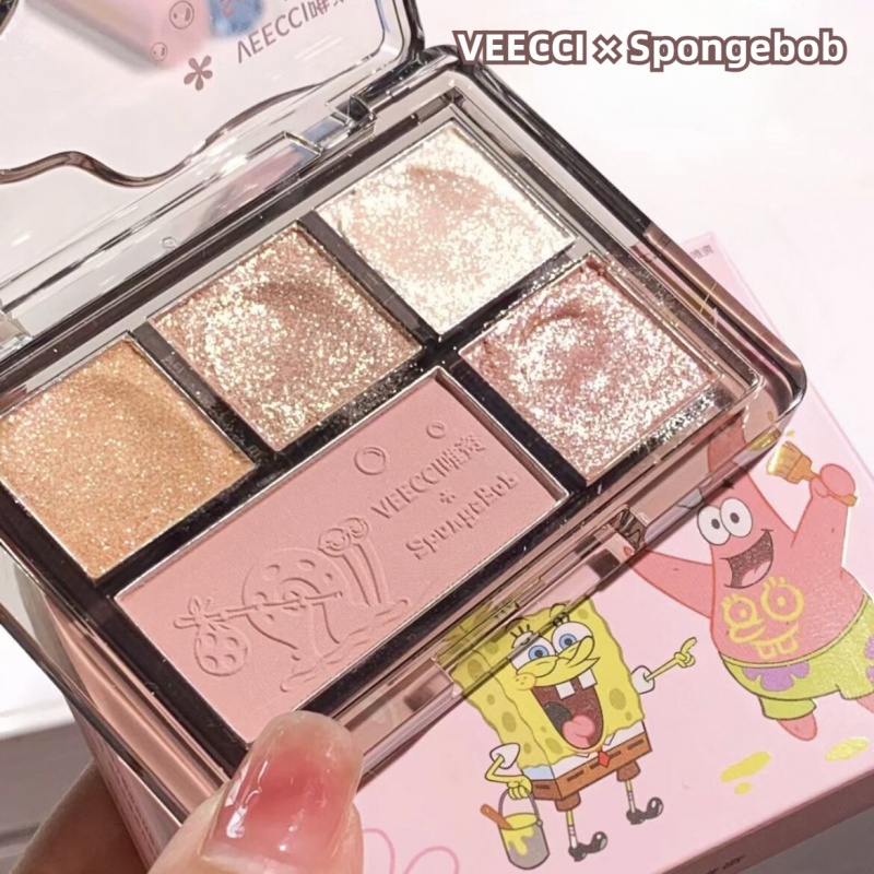 VEECCI×Spongebob Eyeshadow Palette Five Colors Matte Pearlescent Earth ...