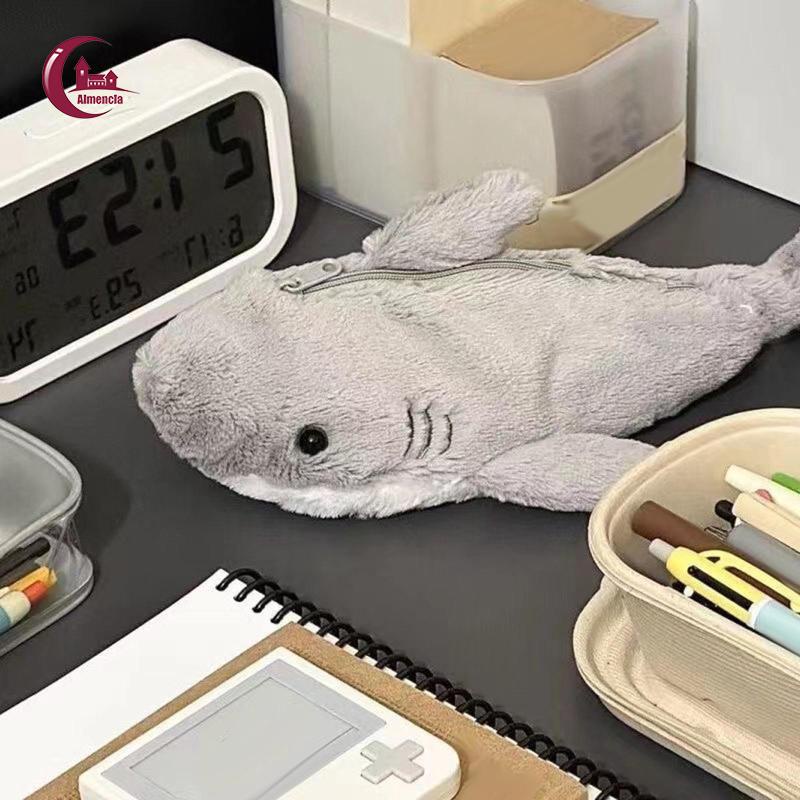 [Wishshopeelxj] Shark Pencil Case, Creative Cosmetic Bag with Zipper ...