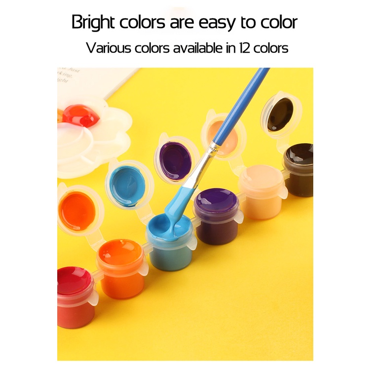 Children's acrylic paint 6-color paint box Kindergarten students' art ...