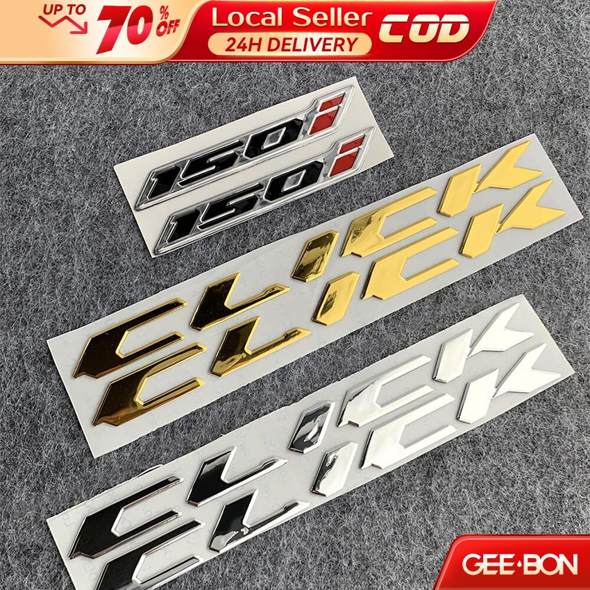 GEEBON 2pcs HONDA CLICK 3D Emblem Soft Adhesive Sticker Waterproof ...