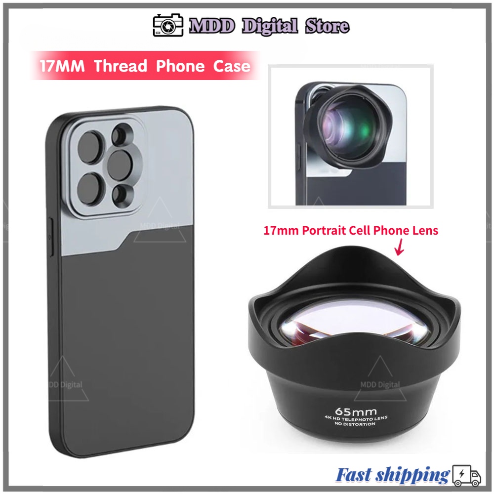 17MM Thread Phone Case For Iphone 15 Pro Max Plus 65mm Portrait ...