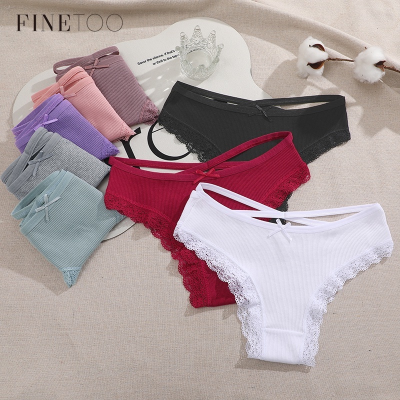 FINETOO Cotton Panty For Women Cross Strap Briefs Soft and Breathable ...