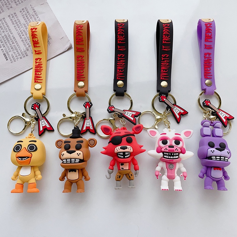 New Fnaf Halloween Keychain Anime Figure Freddy Cartoon Animal Fnaf PVC ...