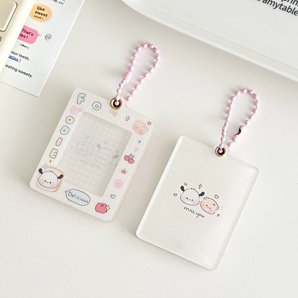 Cute Puppy One Inch Magnetic Acrylic Photo ID Card Holder Card Tile ...
