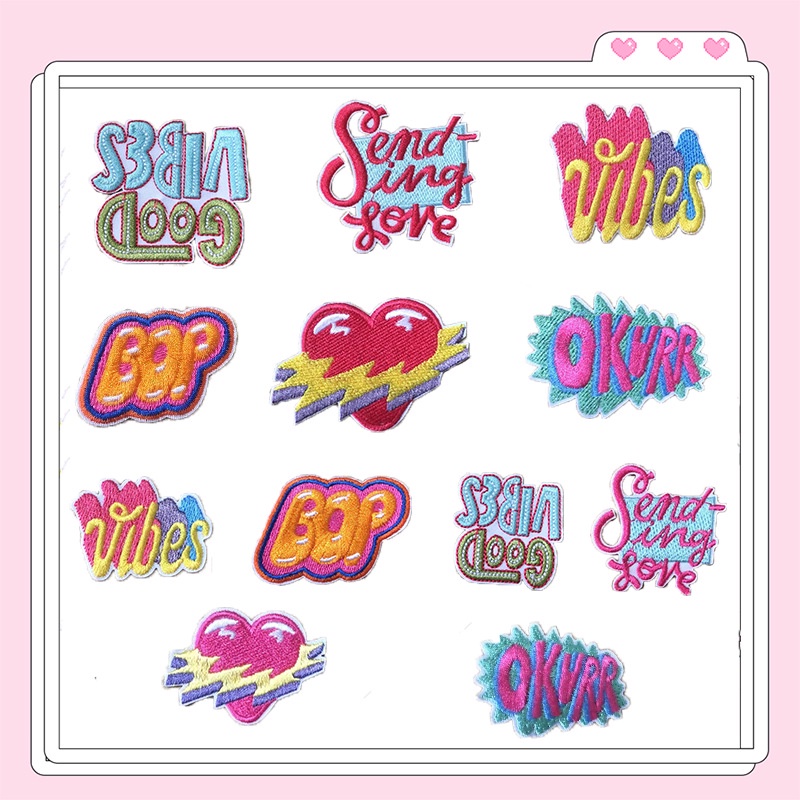 Pro Patch Store Personality Originality Letter Series DIY Embroidery ...