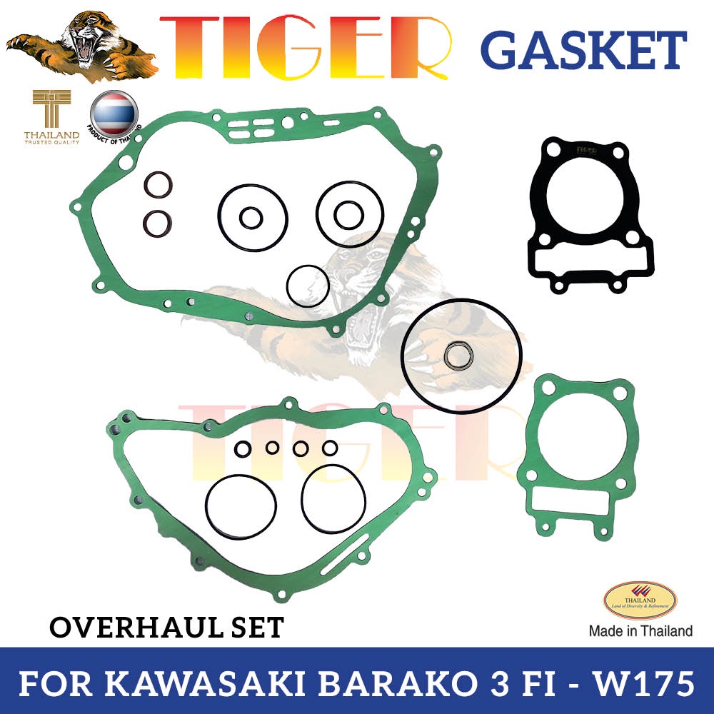 TIGER KAWASAKI BARAKO 3 - W175 Complete Engine Overhauling Gasket Set ...