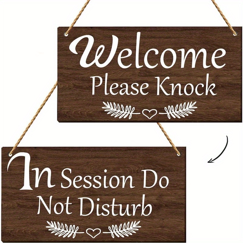 2PC meeting in progress do not disturb door sign double-sided double ...