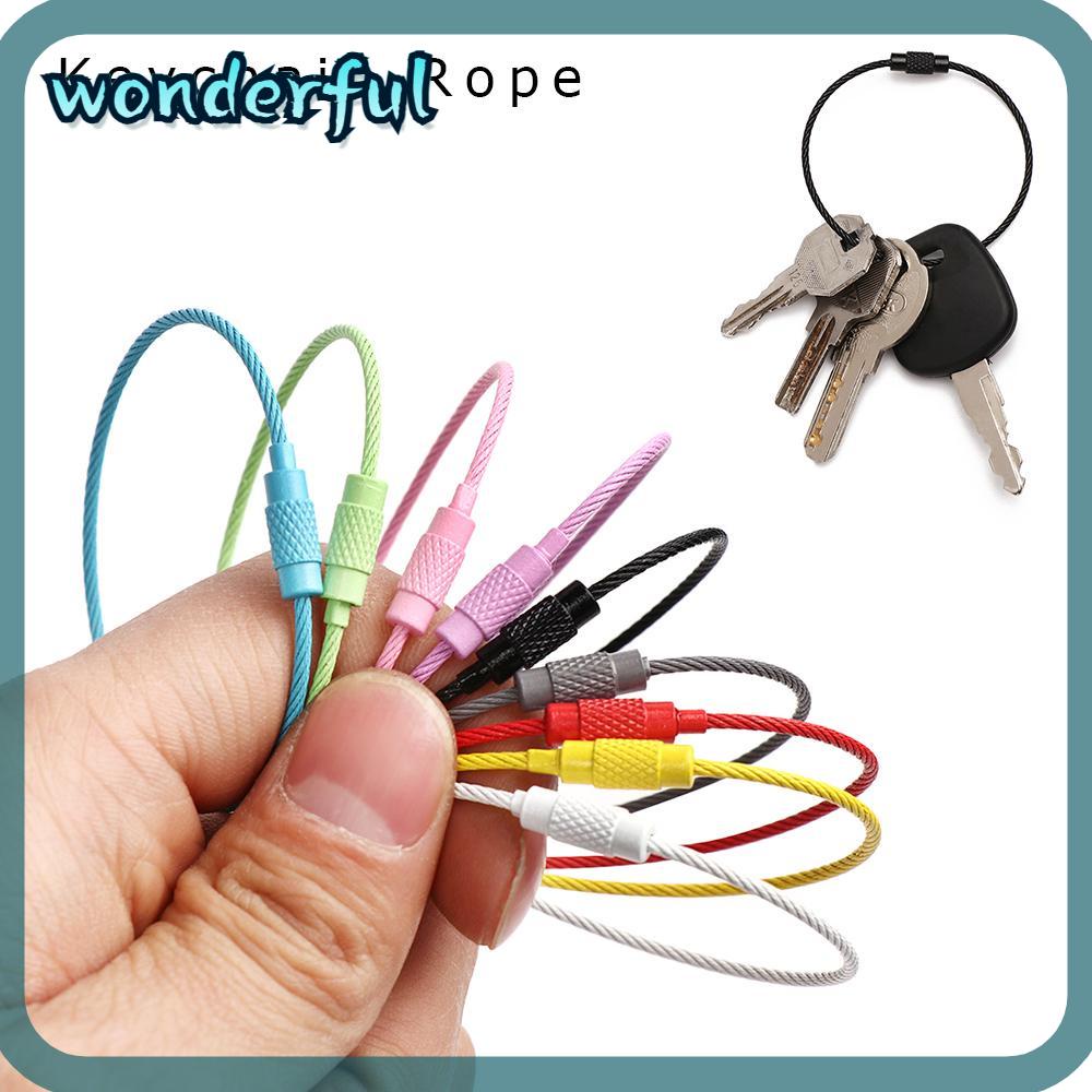 WONDER 10pcs 1.5*150mm EDC Keyring Holder Circle Loop Outdoor Camp ...