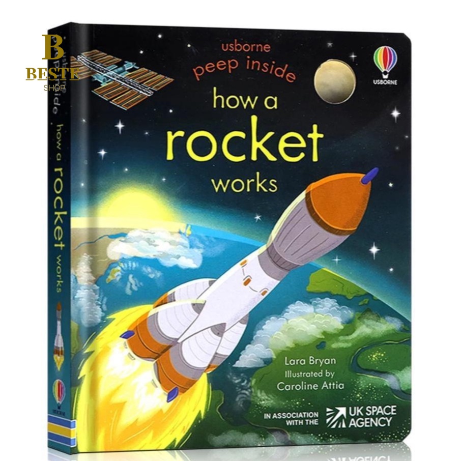 Usborne Peep Inside How A Rocket Works Educational 3D Flap Picture ...