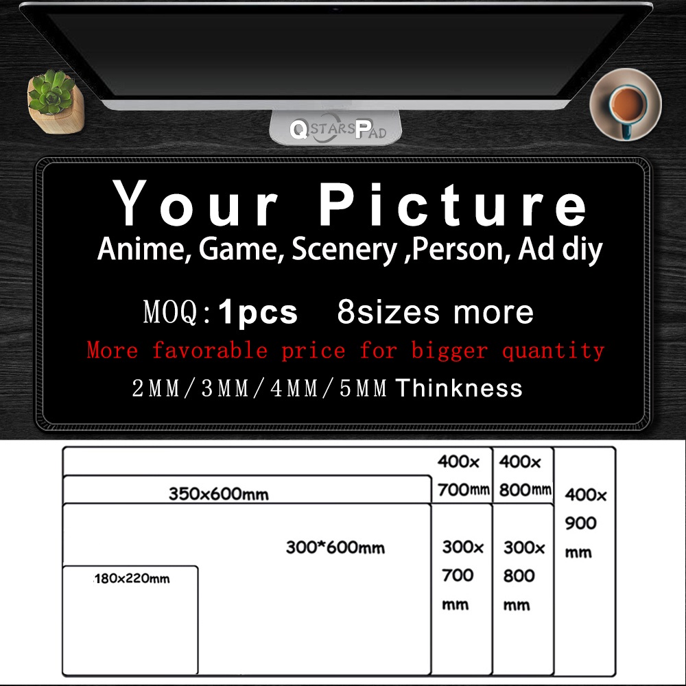 Diy Anime Mouse Pad Keyboard Gaming Laptop Large Playmat 90x40 Design ...