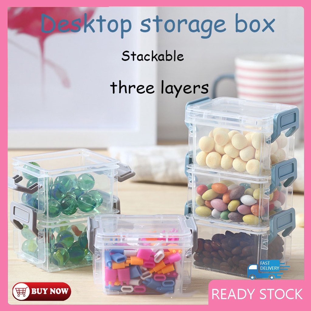 3 Liter Cute Mini Stackable Storage Box Small Stackable Containers for ...