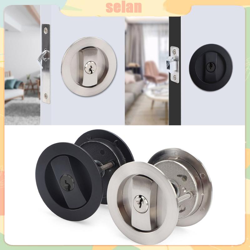 SELAN Concealed Invisible Pocket Door Lock Set Kitchen Bathroom Door ...